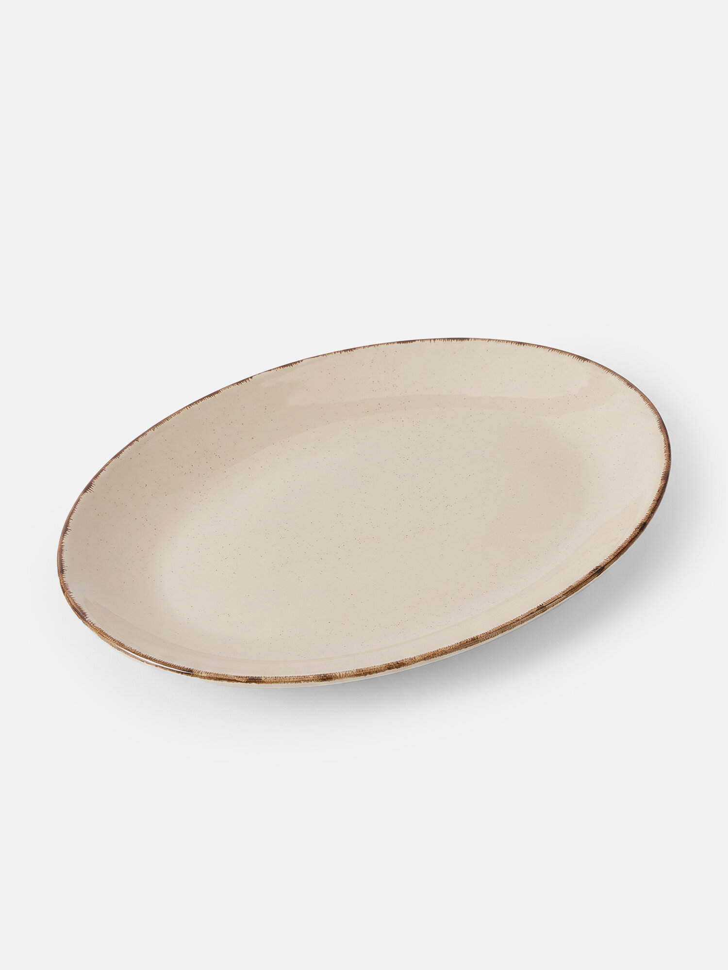 Блюдо сервировочное Savosa Simple, овальное, 36х25 см, керамика, бежевый