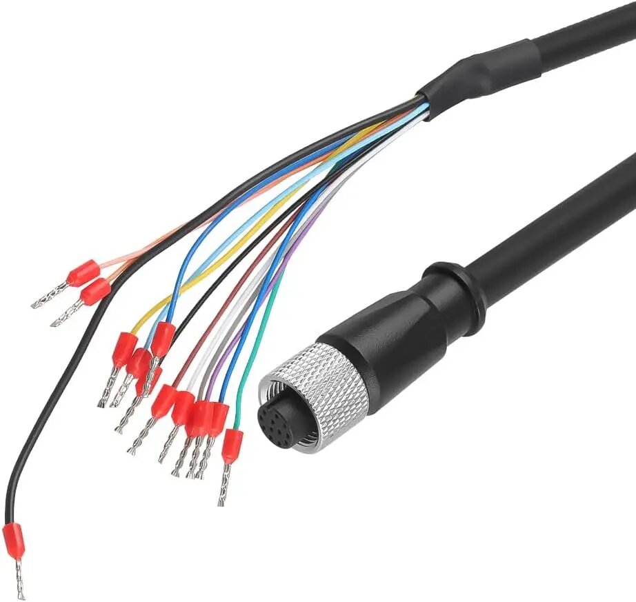 Кабель питания и ввода-вывода M12 A-Code 12-контактный Alvin's Cables для камер Keyence OP 6.56 5 м
