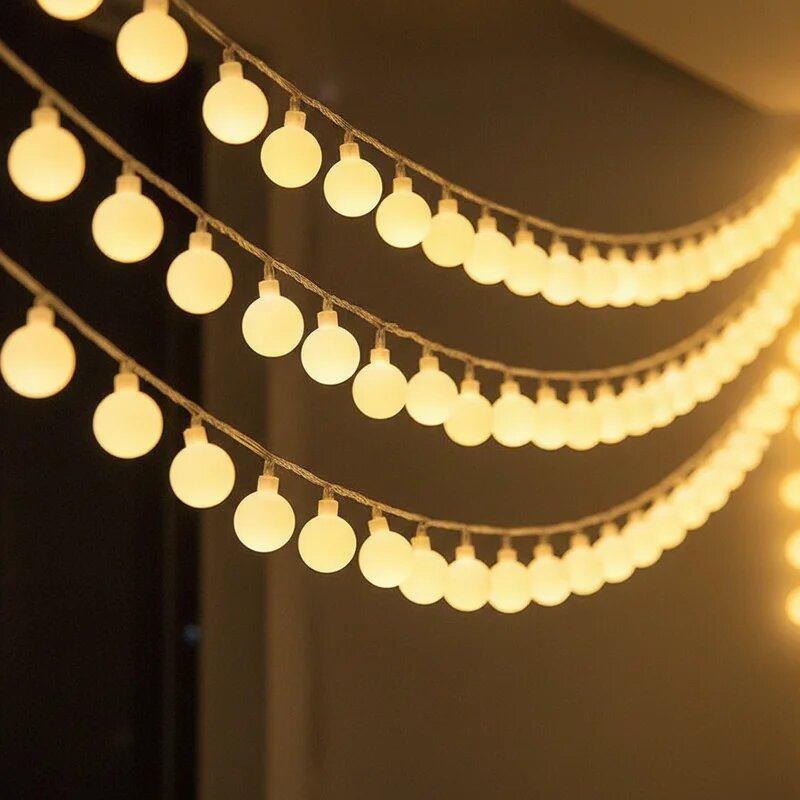 OPPSHINE LED гирлянда шарики теплый белый 20 светодиодов 1.5M10Leds Battery