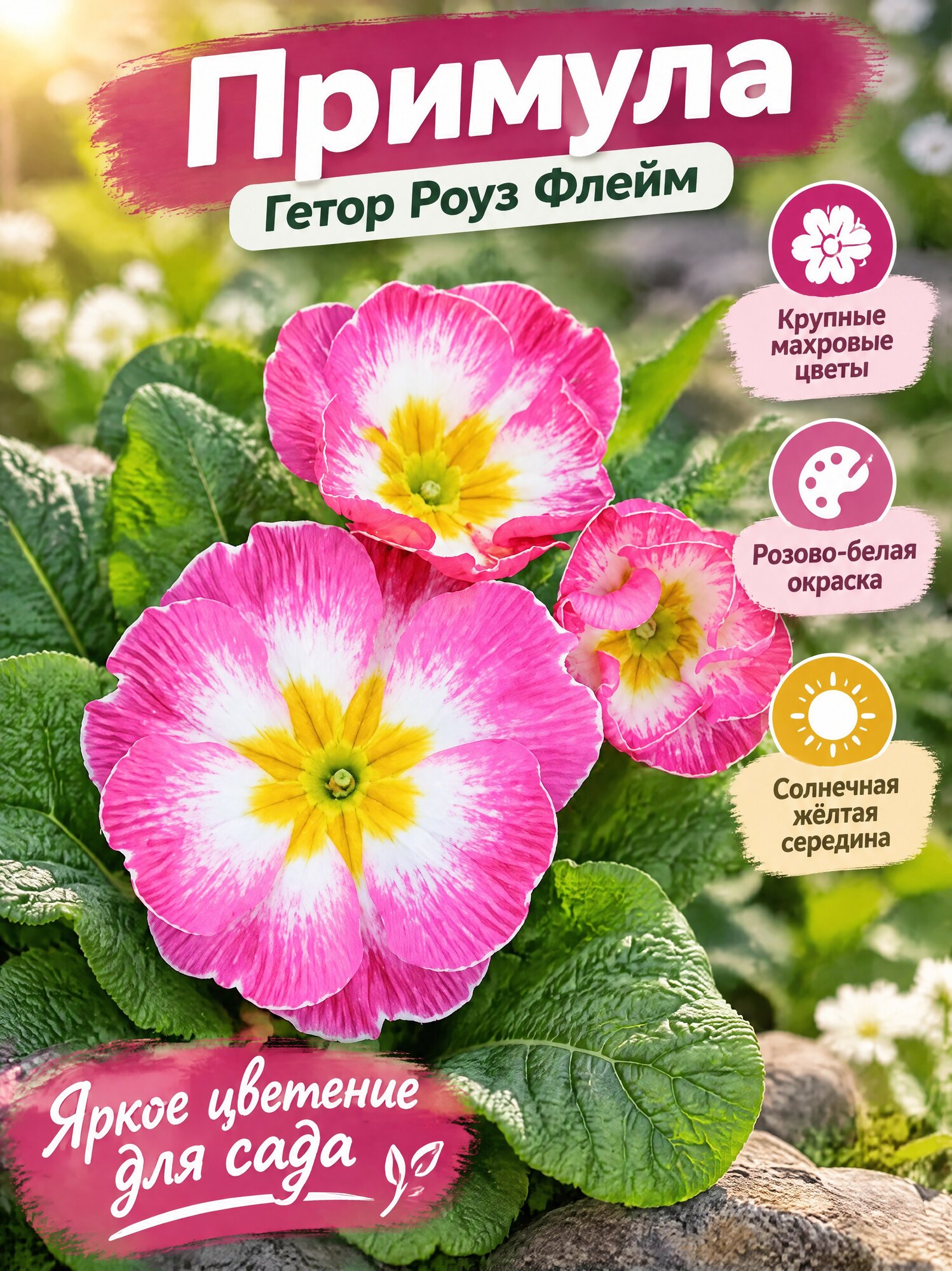 Примула Гетор Роуз Флейм
