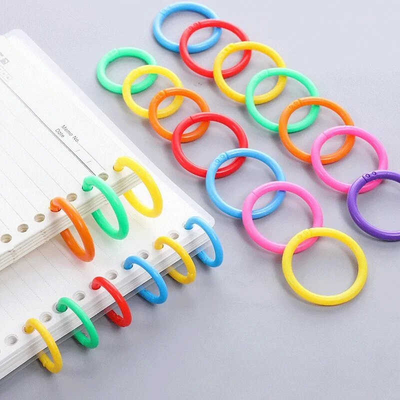 Пластиковые кольца для переплета 50 шт. 20mm 50pcs Color mix