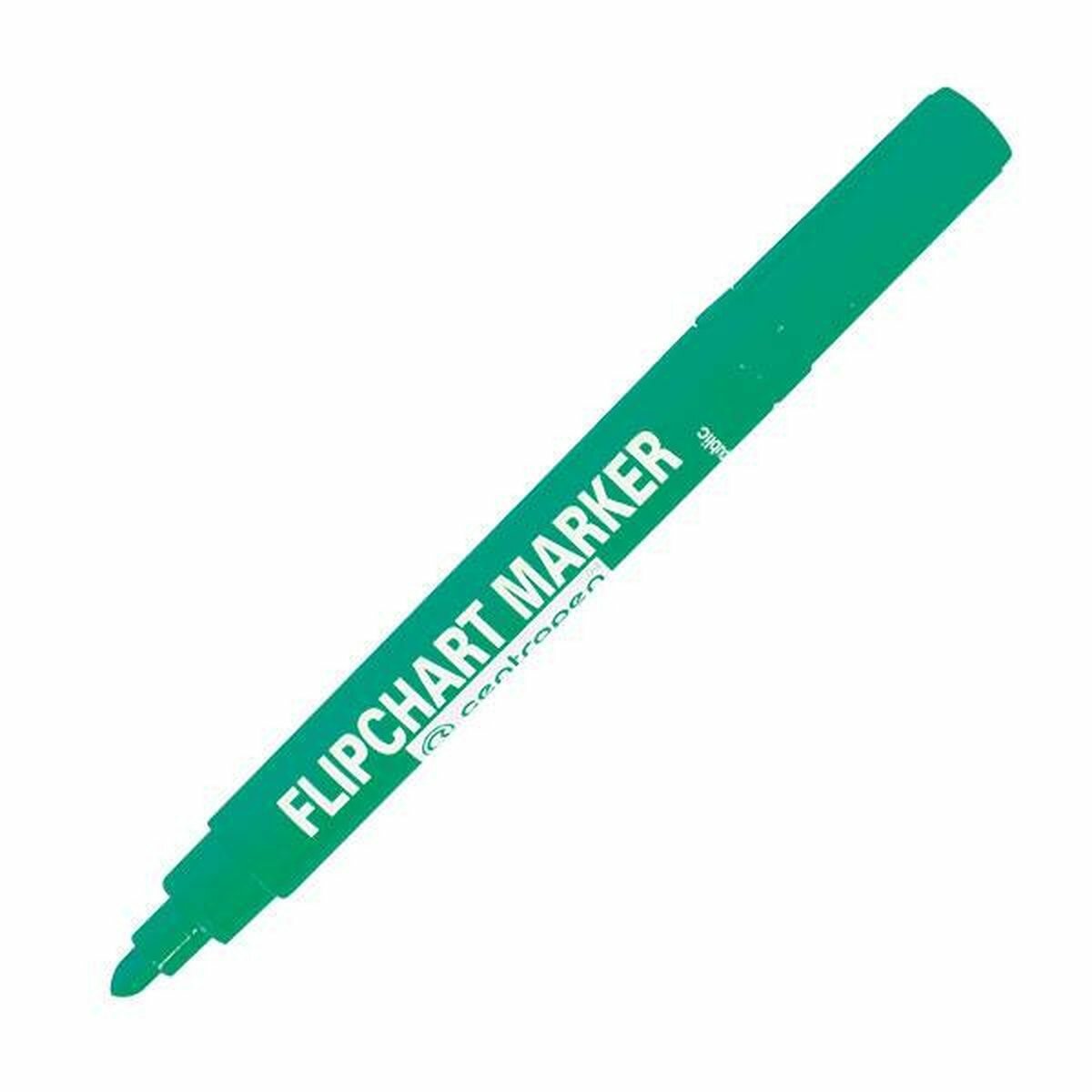 Маркер для флипчартов Centropen Flipchart (круглый наконечник, 2.5мм, зеленый) (8550/01-10), 200шт.