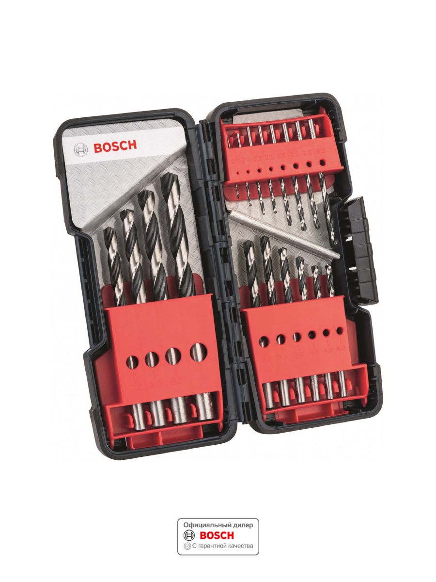 Набор сверл по металлу Bosch HSS PointTeQ Toughbox 18 предметов 2608577350--NS928