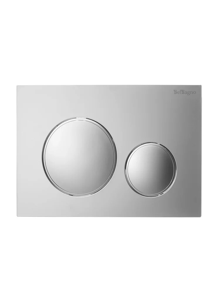 Кнопка смыва для инсталляции BelBagno BB-17C-IN сталь, матовая, двойной смыв