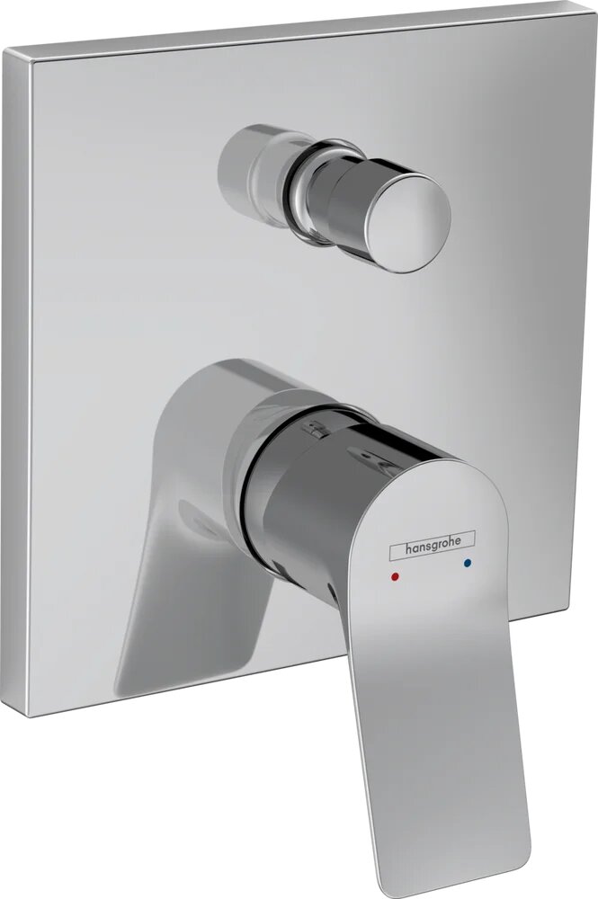 Встраиваемый смеситель для душа и ванны Hansgrohe Vivenis 75415000 С внутренней частью, латунный, рычажный, настенный, хром, глянцевый, с керамическим к