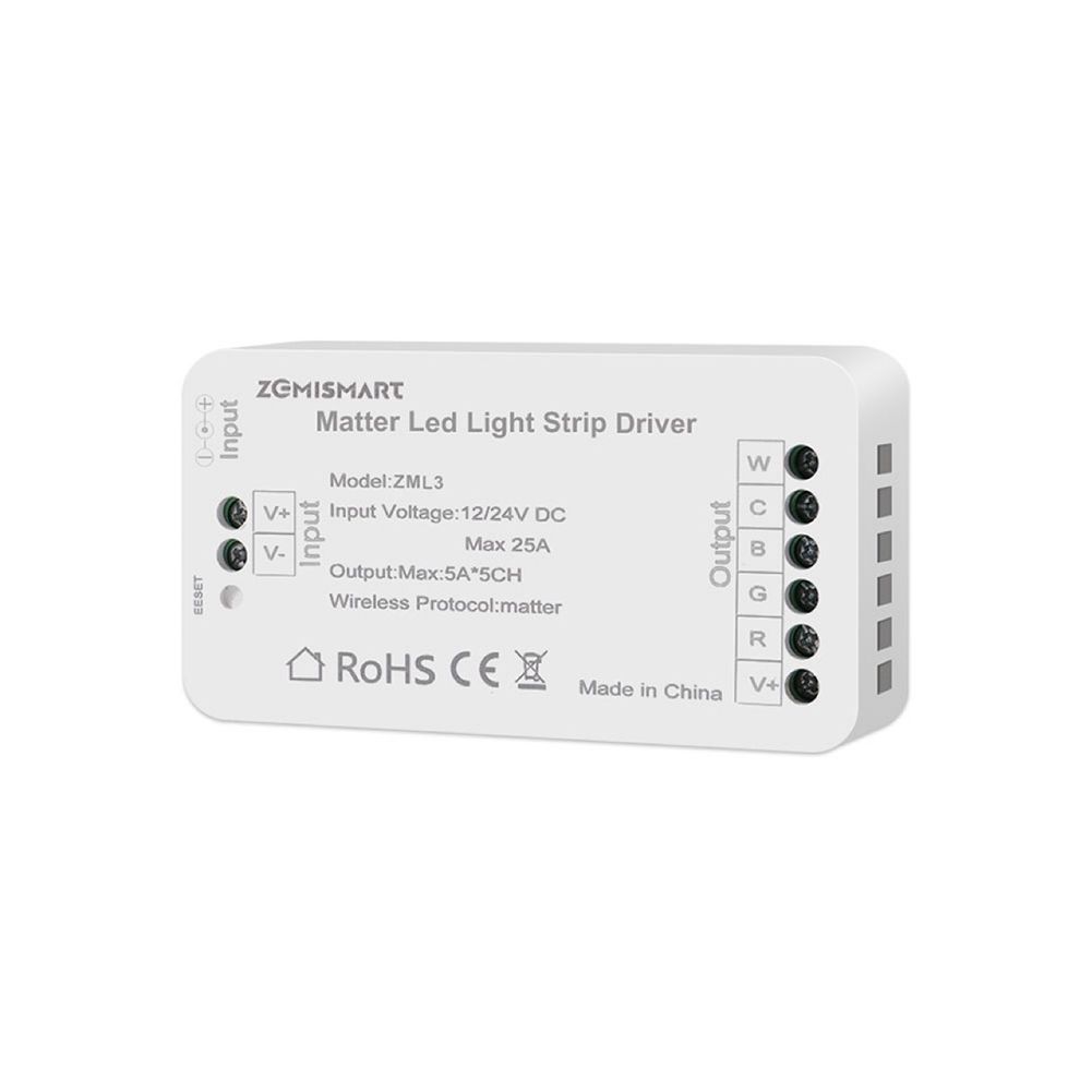 Matter WiFi LED-Strip Controller RGBCW Светодиодная Лента Контроллер Bixb/Siri/Google Home/Alexa Поддержка Управления