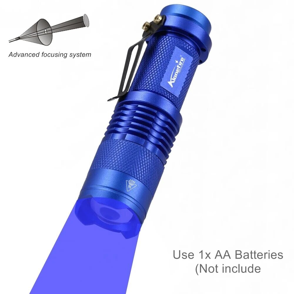 Alonefire SK68 Мини-фонарик, синий свет