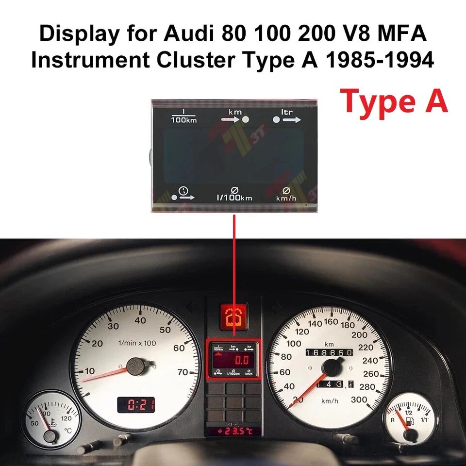 Дисплей тахометра для AUDI 80 100 200 V8 MFA Комбинированный приборный щиток V2 армейский зеленый