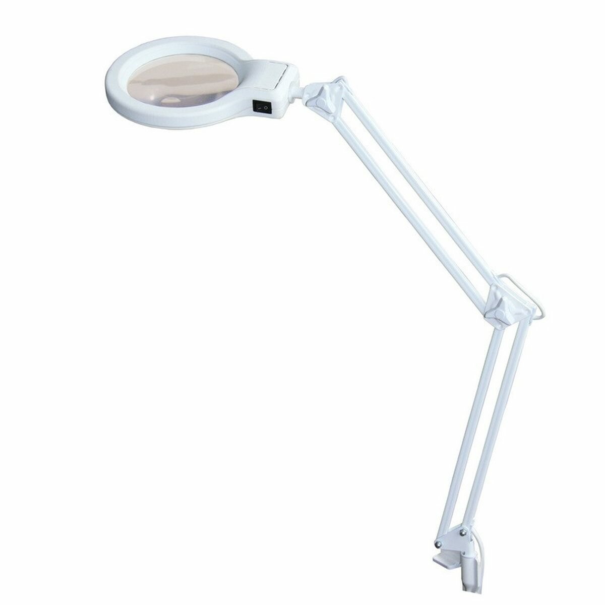 Светильник настольный Трансвит Леда С20 LED (светодиодная лампа, 8Вт) с увеличительной линзой, белый