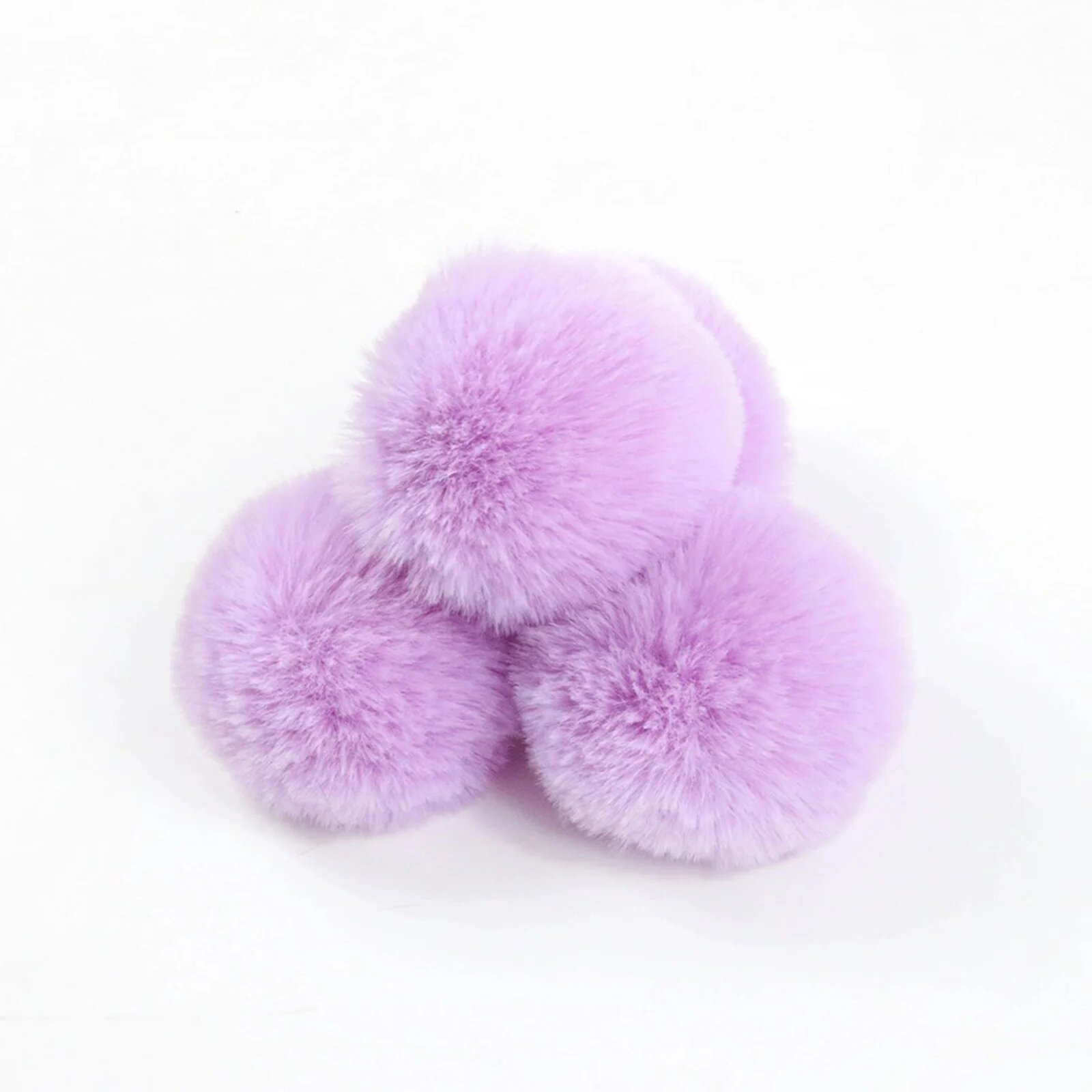 Плюшевые помпоны 4/5 см, 10 шт. Фиолетовый, Mauve, 5cm Dia.