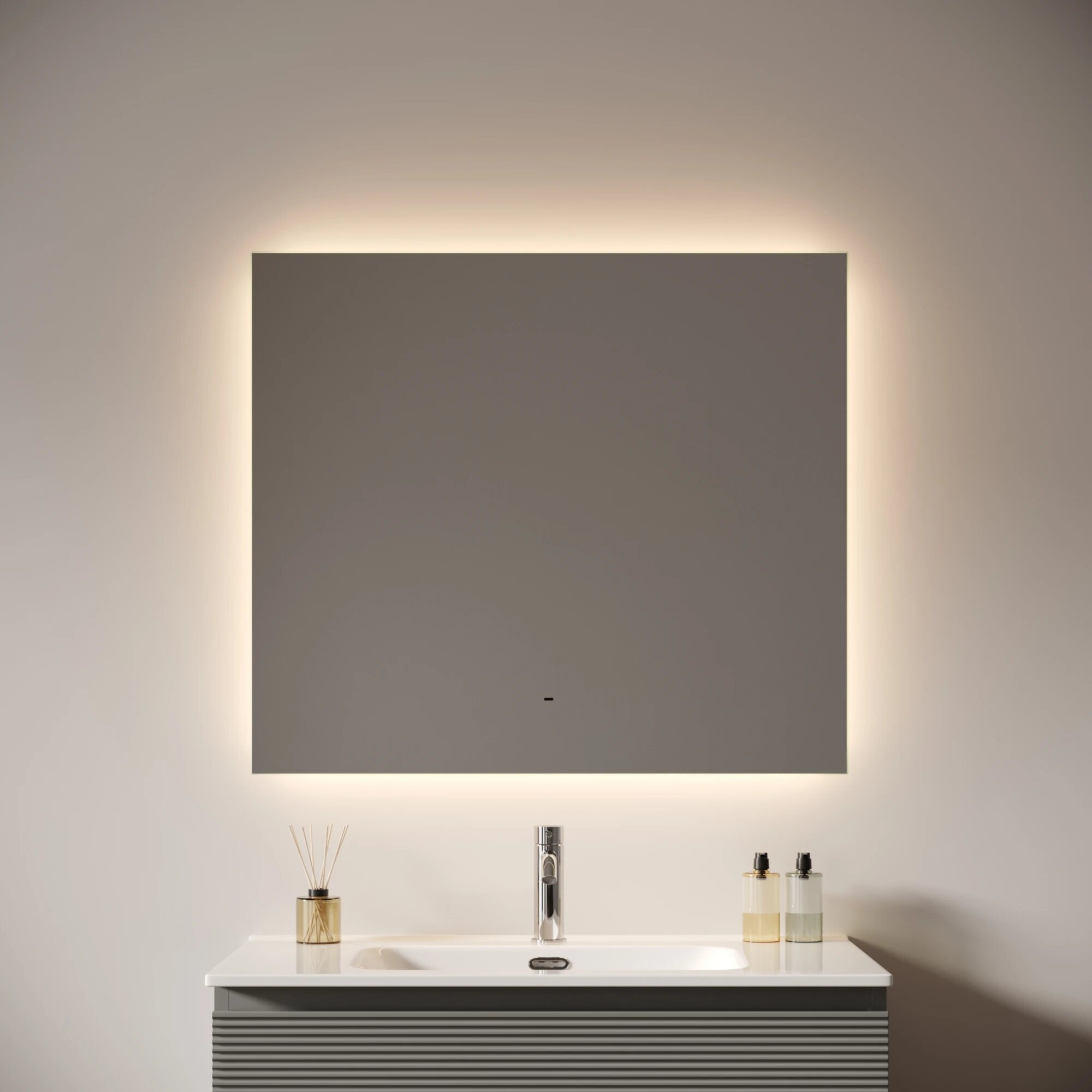 Зеркало для ванной Sancos Поле 2.0 (Square 2.0), SQ2T.800, 80×70 см, LED, антизапотевание