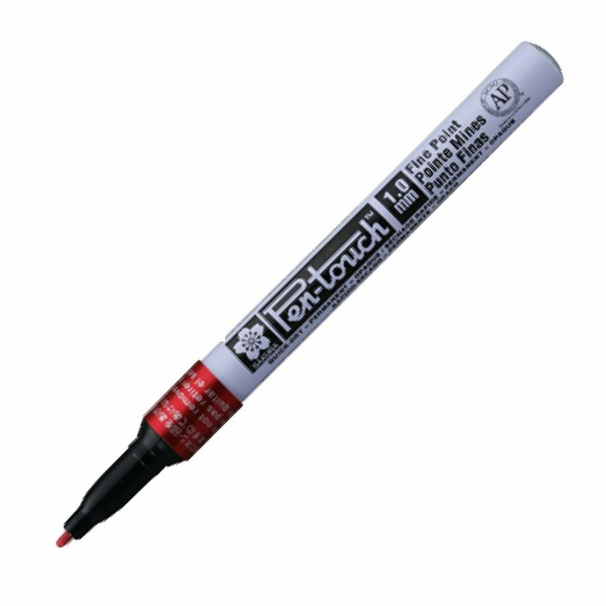 Маркер промышленный Sakura Pen-Touch (1мм, красный) алюминий, 1шт.