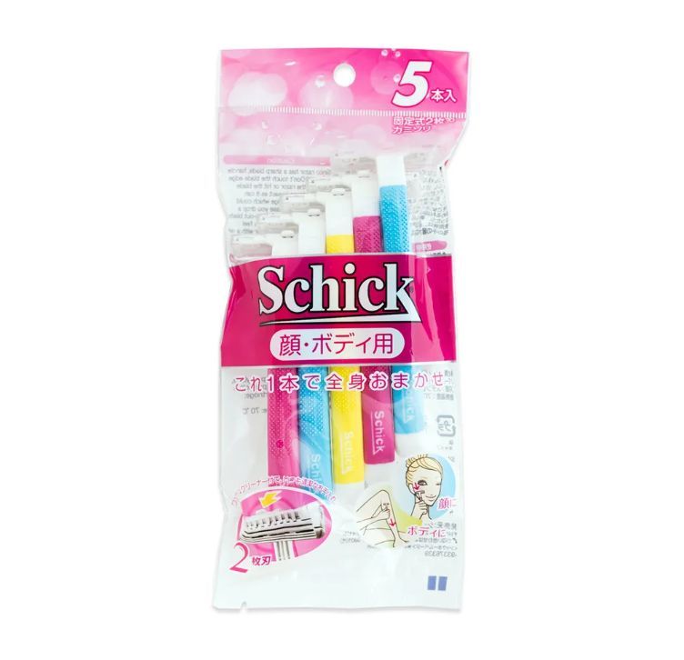 Бритвенный станок одноразовый Schick с двумя лезвиями, 5 шт