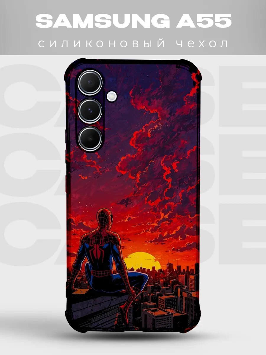 Чехол на Samsung A55 Человек-паук spiderman комикс spider ma