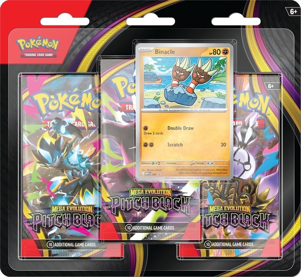 Настольная игра Pokemon Mega Evolution Pitch Black, 3 пакета