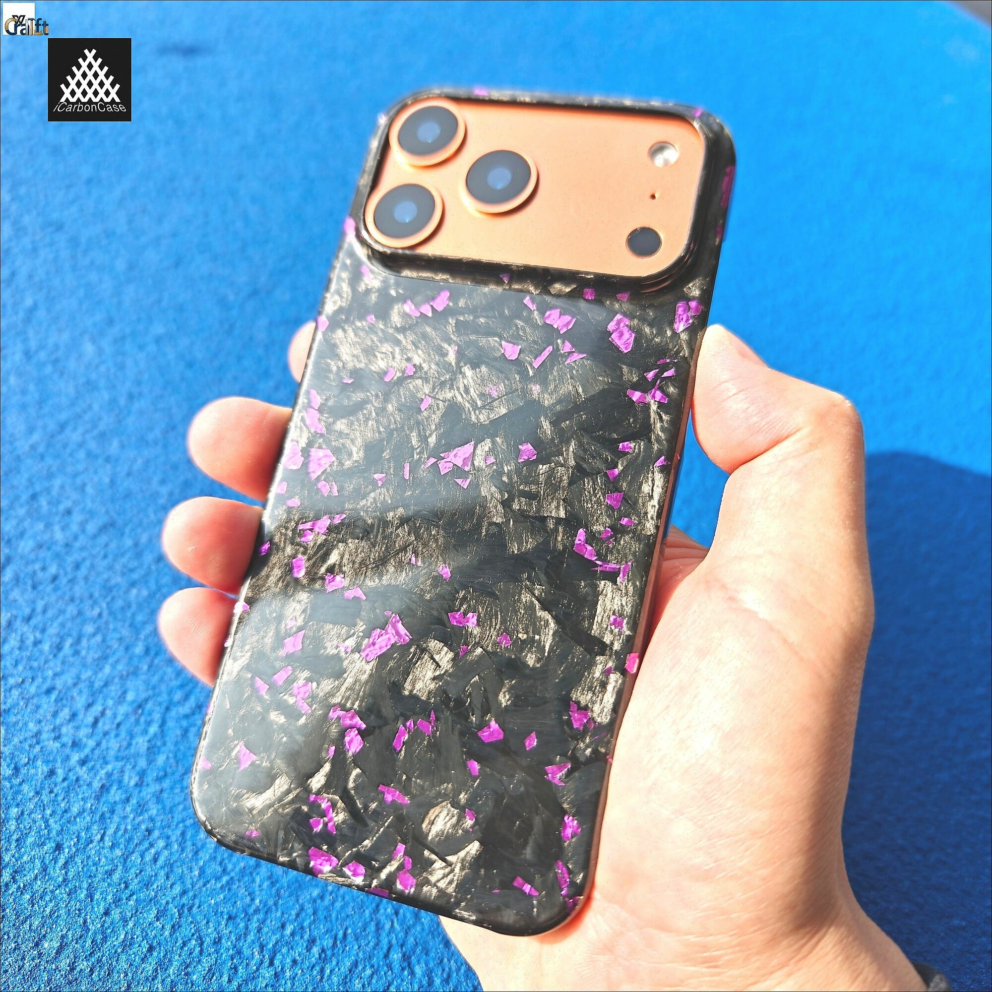 Роскошный чехол для iPhone 17 Pro Max из 100% настоящего кованого углеродного волокна: сверхлегкий, жесткий, тонкий, защитный чехол для телефона