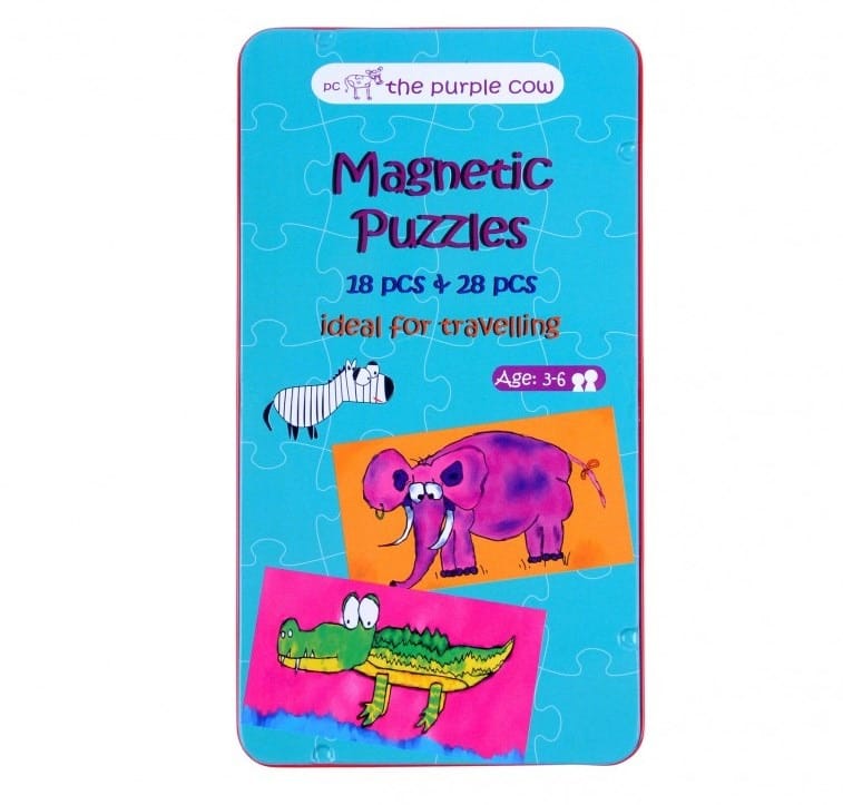 Настольная игра The Purple Cow магнитные пазлы, 46 элементов, разноцветный