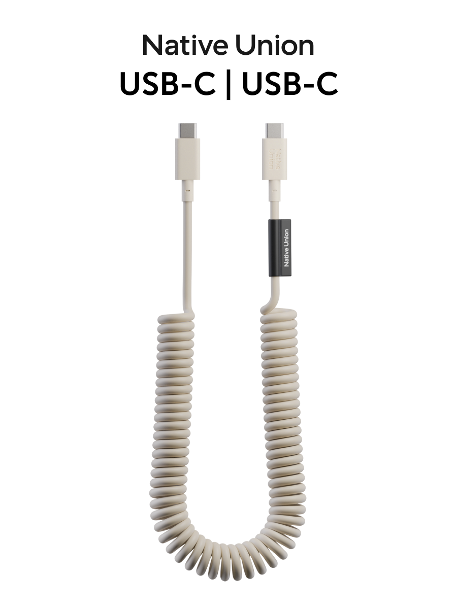 Кабель зарядный Native Union POP CABLE XL USB-C/USB-C, 60W, длина 2,4 м, цвет: песчаник