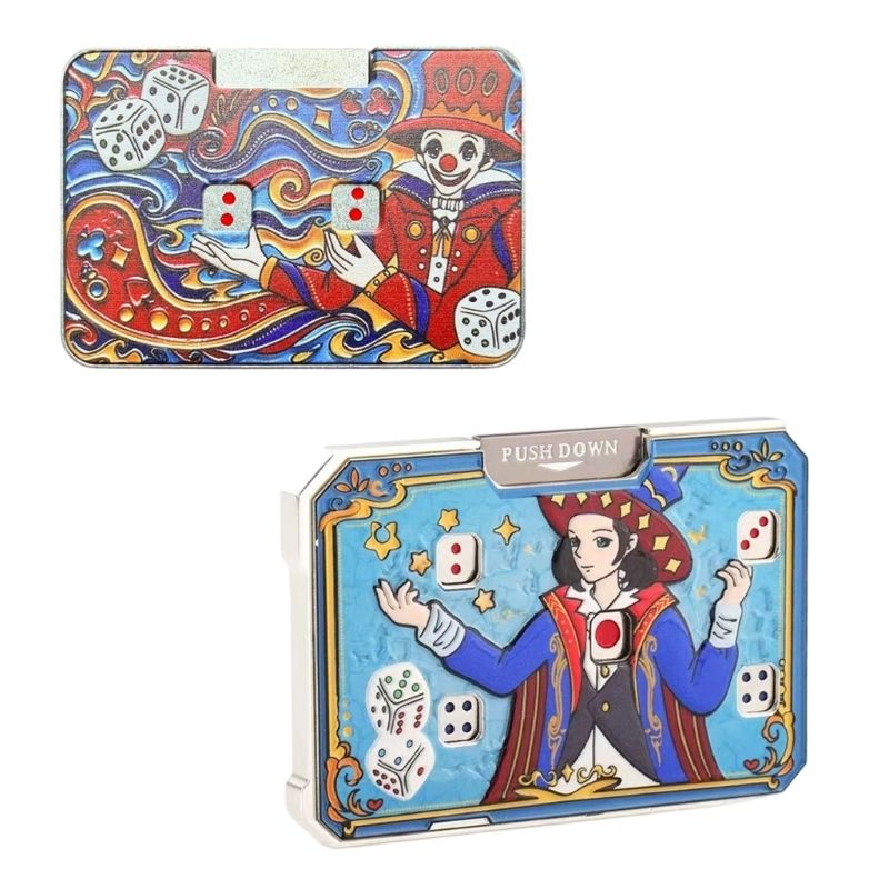 Lucky Dice Pocket Edition Игральная кость с поворотным столом из алюминиевого сплава для декомпрессии кончиков