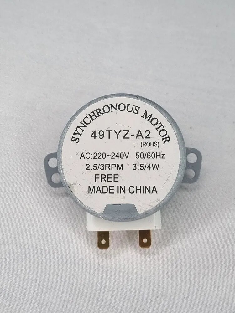 Двигатель (мотор) вращения поддона для тарелки СВЧ Bosch, Siemens, LG, Gorenje TY49-II 4W 2.5rpm 20tm29