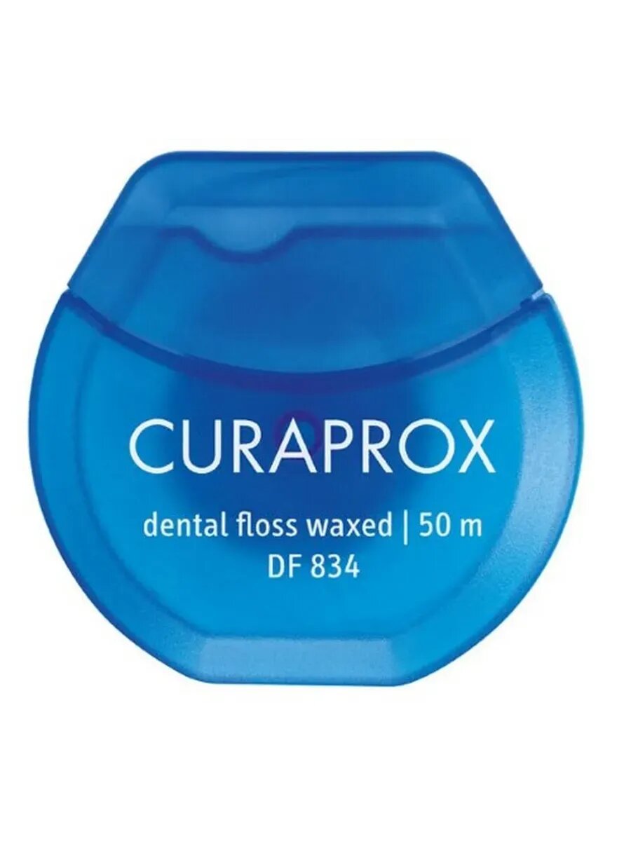 #Curaprox зубная нить мятная вoщеная 50 м#