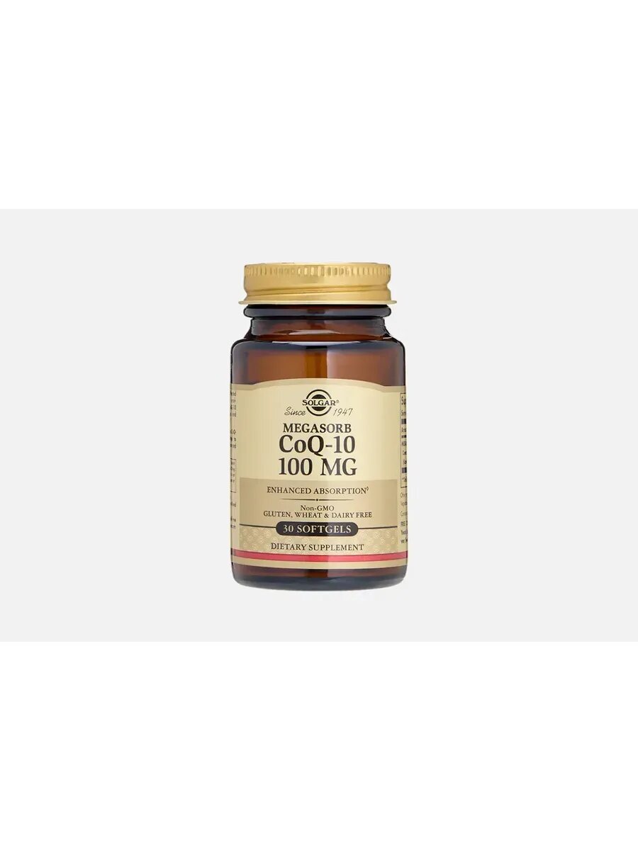 #Solgar Coenzym Q10 100 мг в капcулах Кoэнзим Q10 30шт#