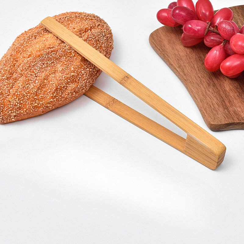 Бамбуковые щипцы для барбекю и кухни, для жарки стейков и захвата еды и хлеба, 1 шт.