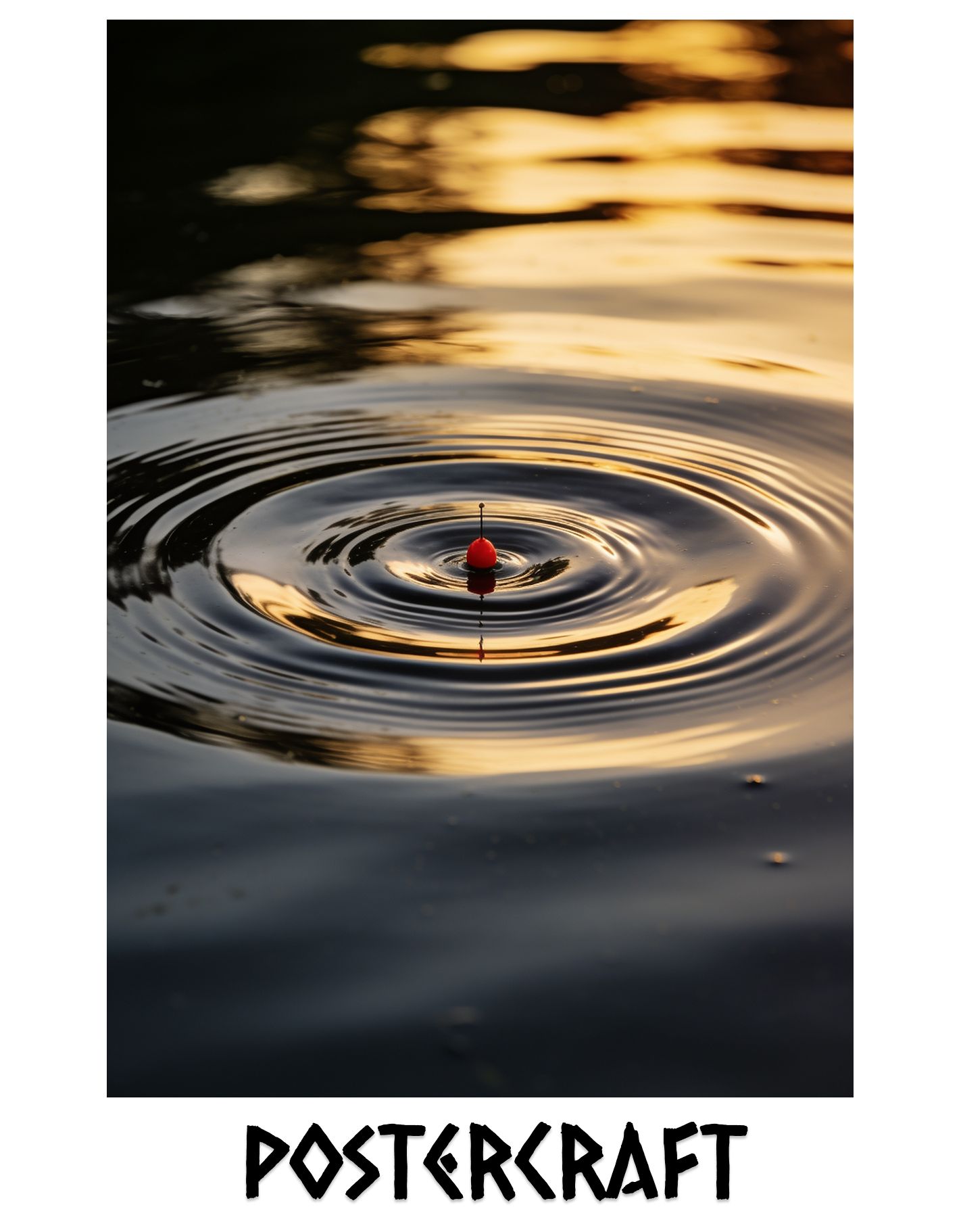 Постер "Рыбалка" (лодка, удочка, снасти), А3, глянц, 42х29.7см