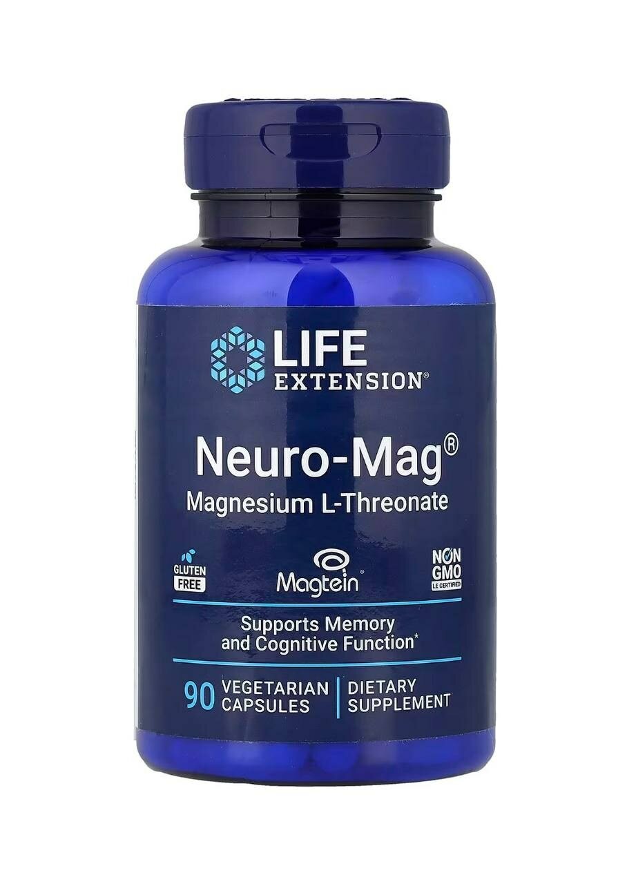 Life Extension Магний L-треонат, 90 капсул