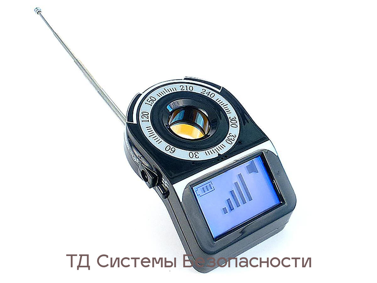 Детектор шпионского оборудования Hunter Lux (CC-309) (J4920EU): обнаружение жучков, микрофонов, видеокамер. Оптический метод, радиопоиск (1–6,5 ГГц),