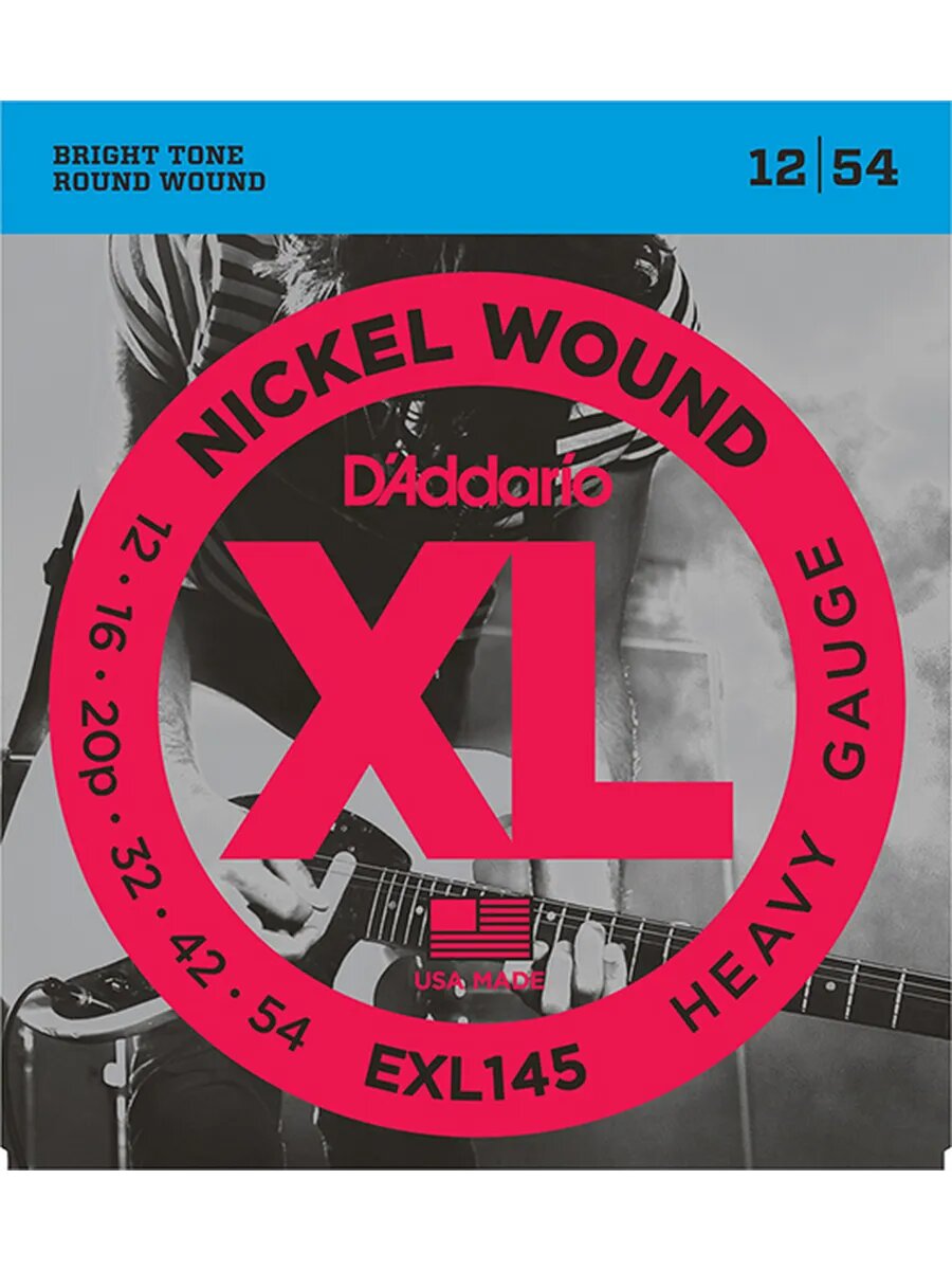 EXL145 XL NICKEL WOUND Струны для электрогитары Heavy 12-54
