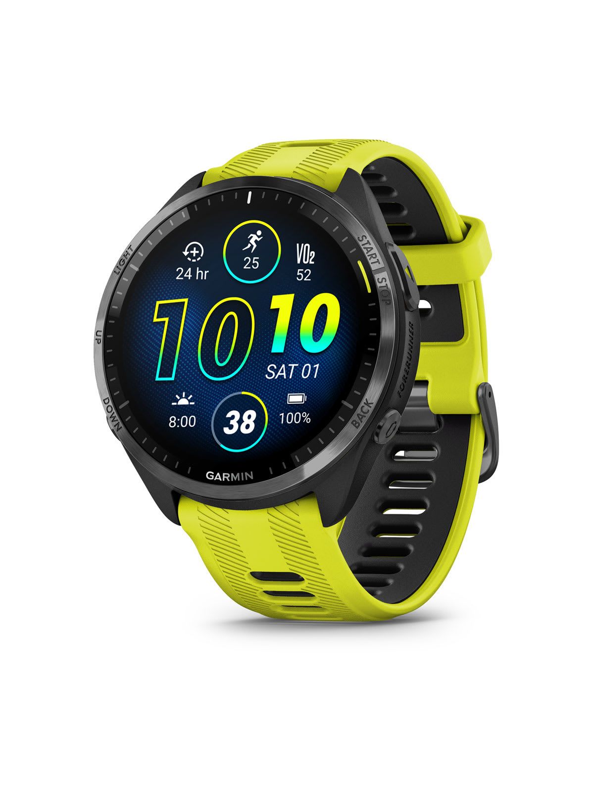 Спортивные смарт-часы Garmin Forerunner 965, AMOLED, GPS, жёлто-чёрные