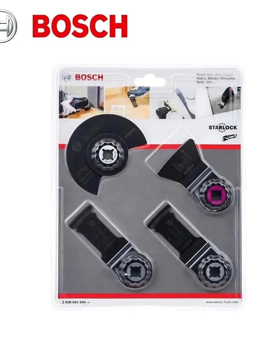 Вращающееся пильное полотно Bosch Starlock Аксессуары для пола и монтажа, 4шт