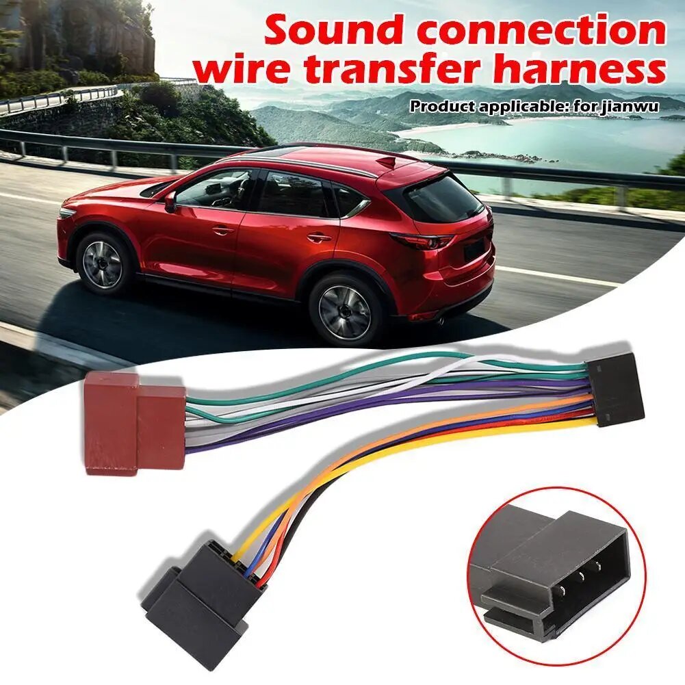 Кабель-адаптер для автомагнитолы KENWOOD ISO, 16-контактный разъем для подключения проводки