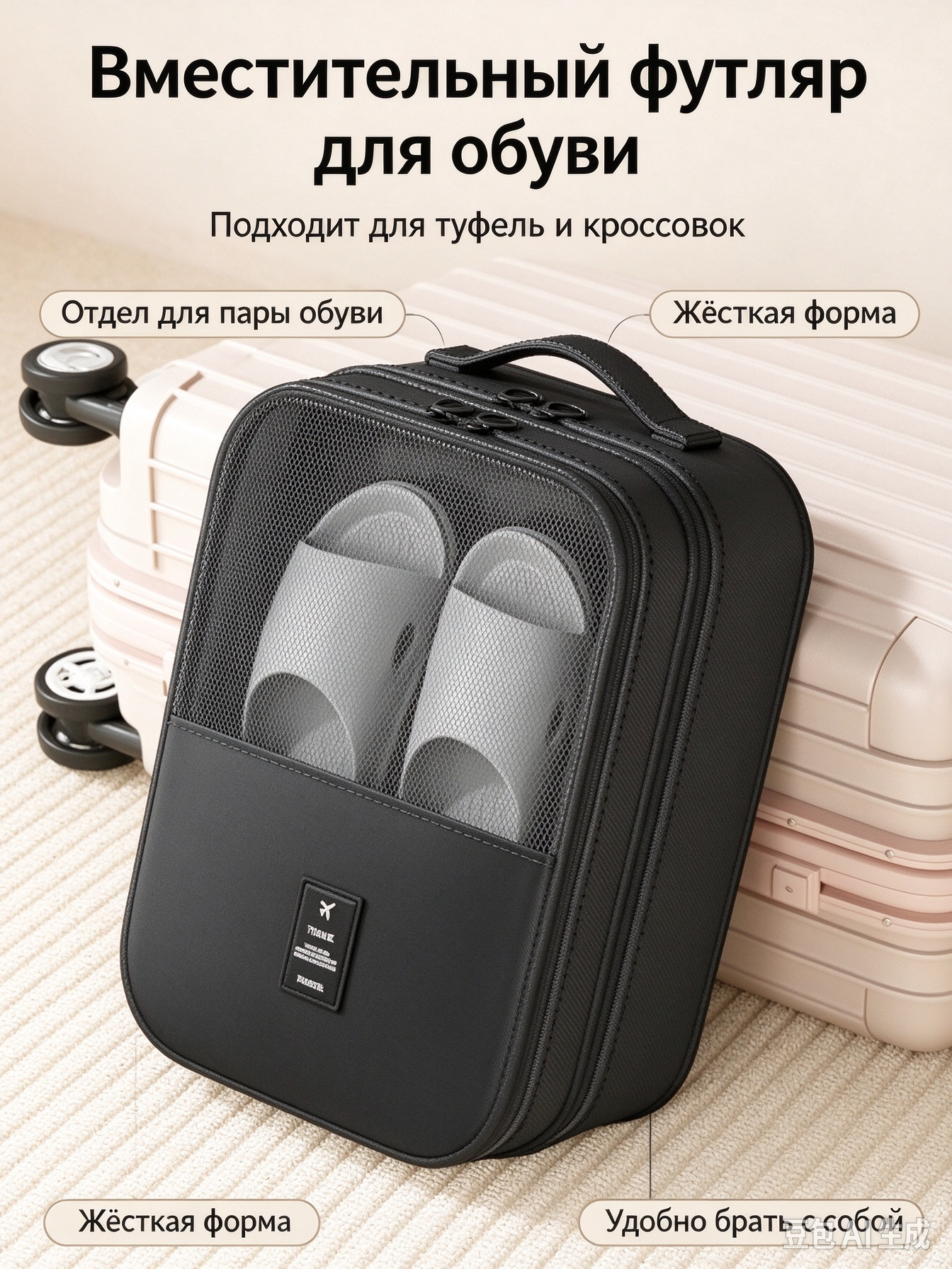 Органайзер для обуви в чемодан, дорожная сумка для туфлей и шлепок, водоотталкивающий чехол для обуви,