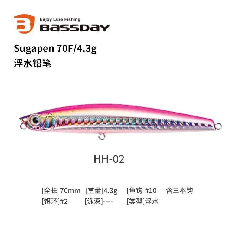 BASSDAY Sugapen 70F 4.3g, 70mm, HH-02