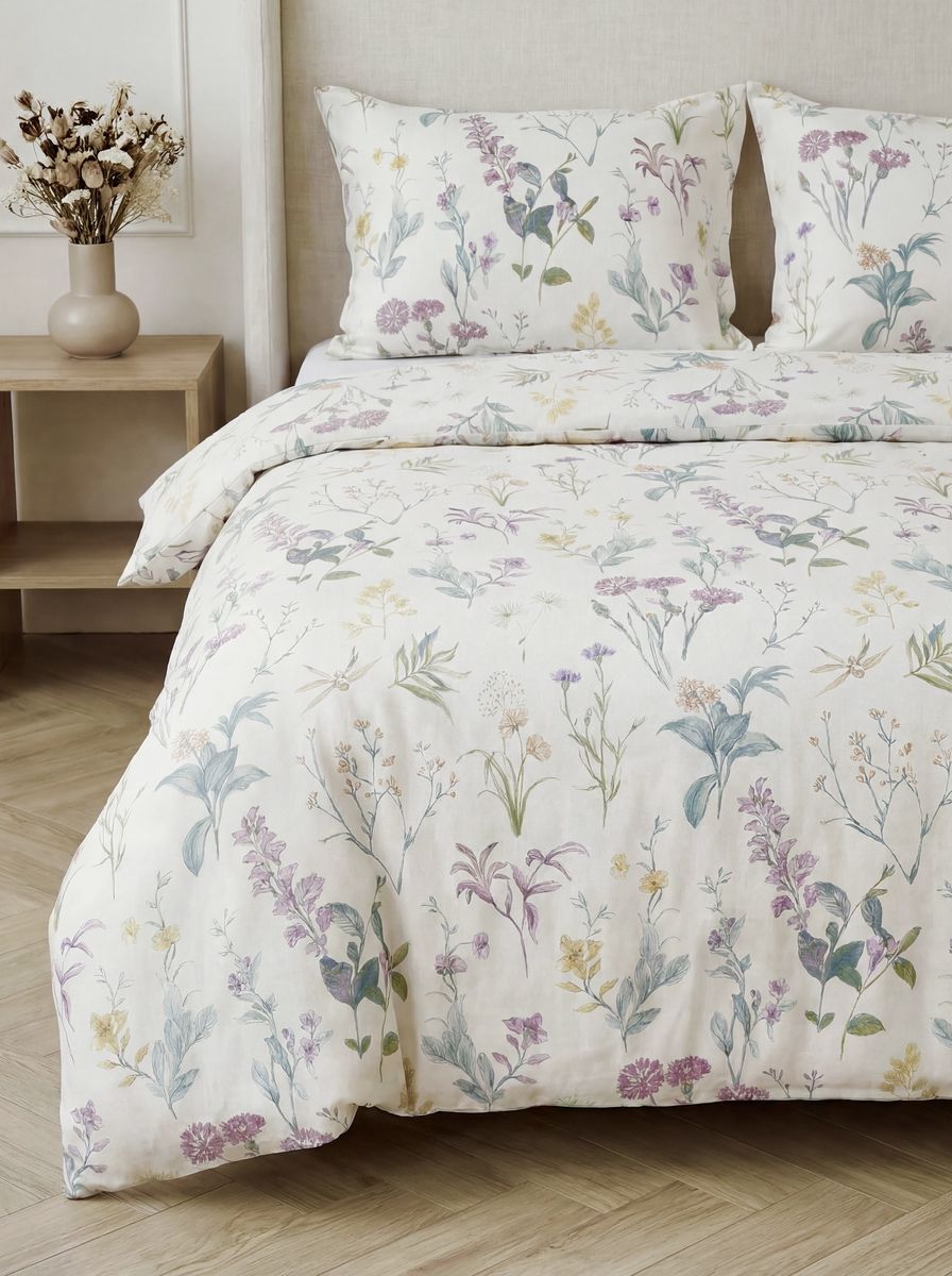 Feresa hygge Комплект постельного белья 1.5-спальный бязь 150x200 см, наволочки 50x70, простыня Без простыни см, цветбелый