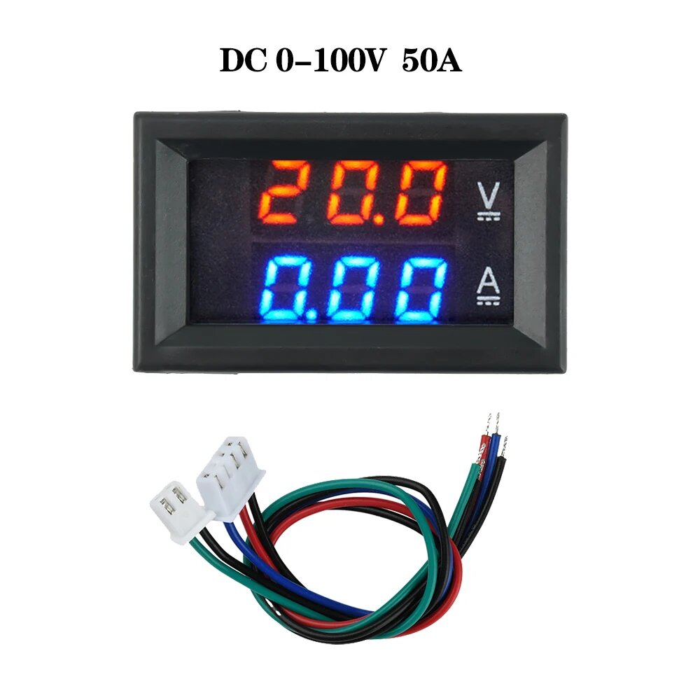 Цифровой вольтметр амперметр DC 0-100V 50A