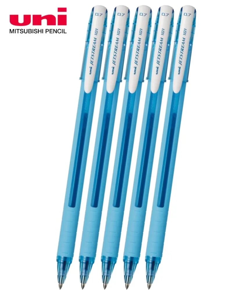 Ручка шариковая 5 шт UNI Jetstream SX-101-07FL 0,7мм синяя