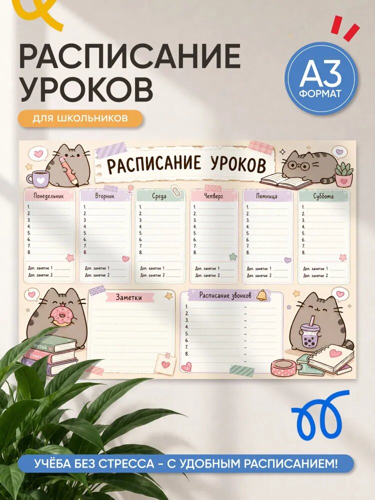 Расписание уроков Пушин Pusheen