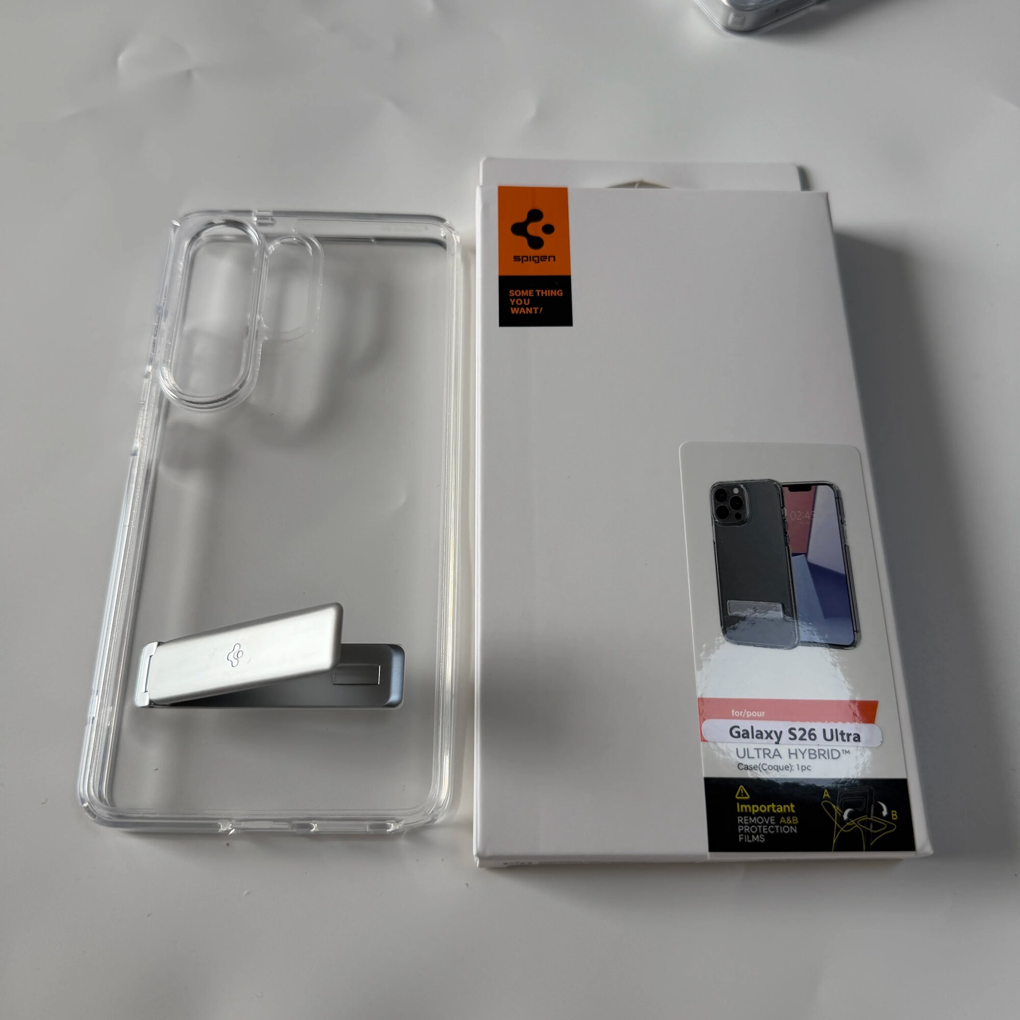 Оригинальный прозрачный чехол Spigen с подставкой для Samsung Galaxy S26 S25 24 Галакси S23 Ультра
