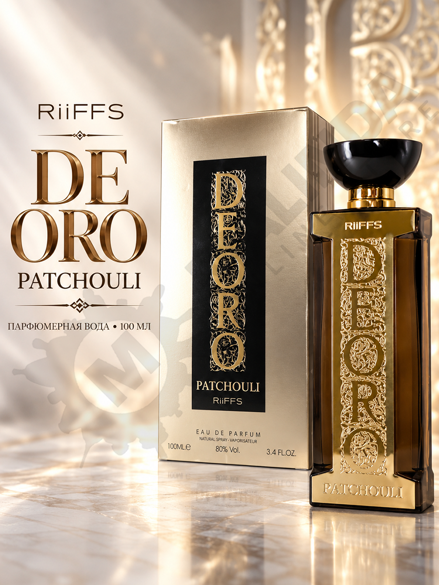 RIIFFS PATCHOULI DE ORO парфюмерная вода, унисекс аромат, объем флакона 100 мл
