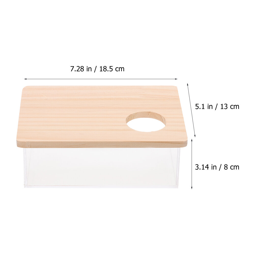 Коробка Для Песчаной Ванны Хомячка 18.5x13cm Подходит Для Маленьких Животных Как Хомяки Шиншиллы И Другие