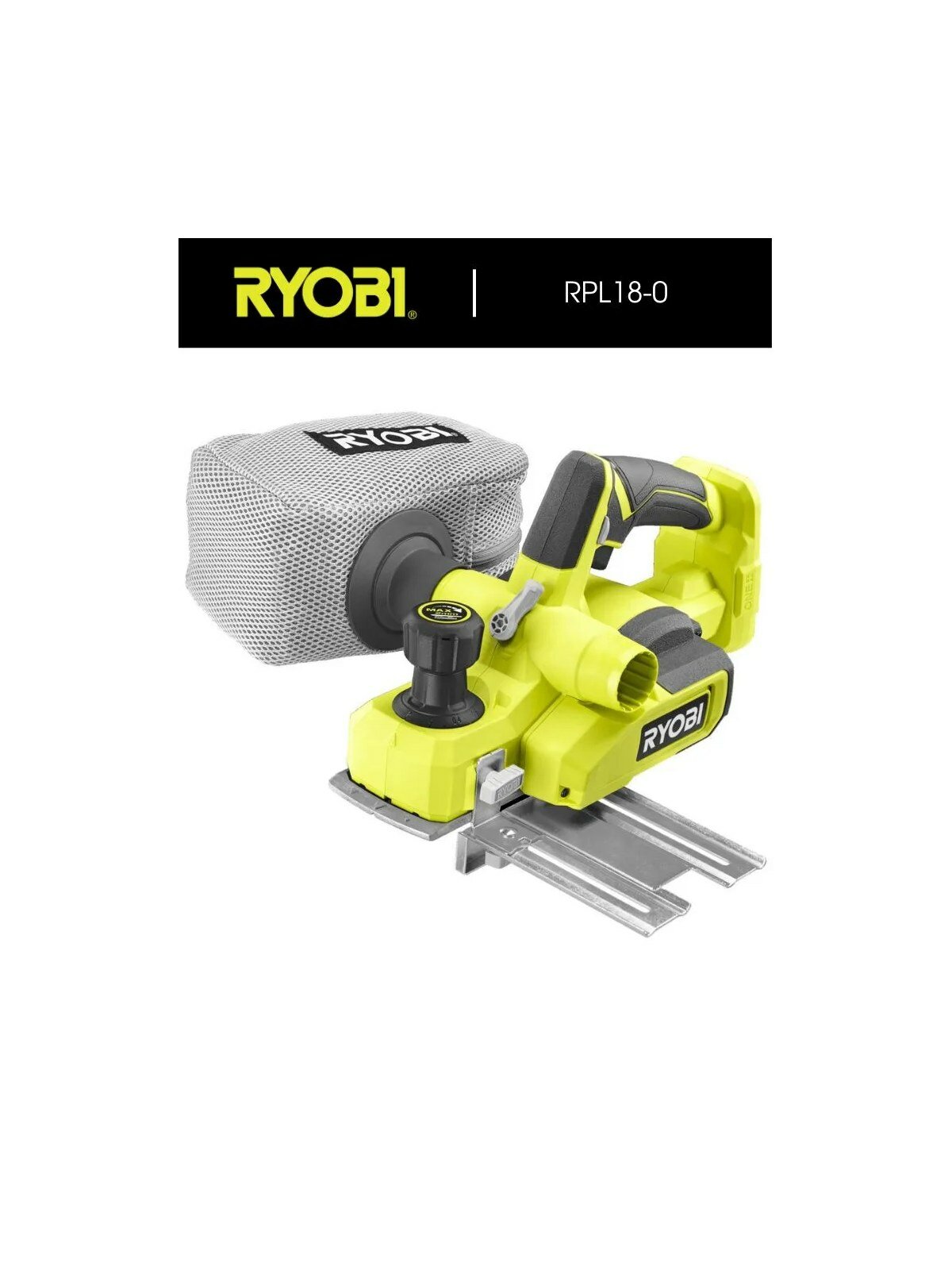 Рубанок аккумуляторный Ryobi ONE+ RPL18-0 18В (ширина 82 мм, глубина 2 мм, без АКБ и ЗУ) арт. 5133005980