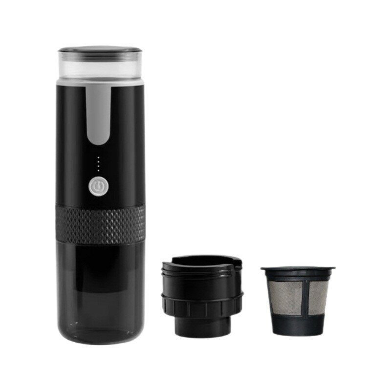 Портативная беспроводная кофемашина эспрессо K-Cup капсульная кофеварка для авто мини черно-серебристая