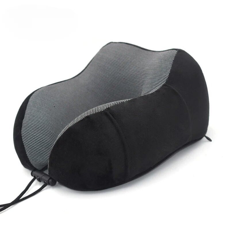 Дорожная подушка U-образная из мемори-фоама Only Pillow, Черный, Black