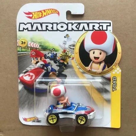 Игрушечная машинка Mario, Литая модель, Super Mario, Toad, 1:64