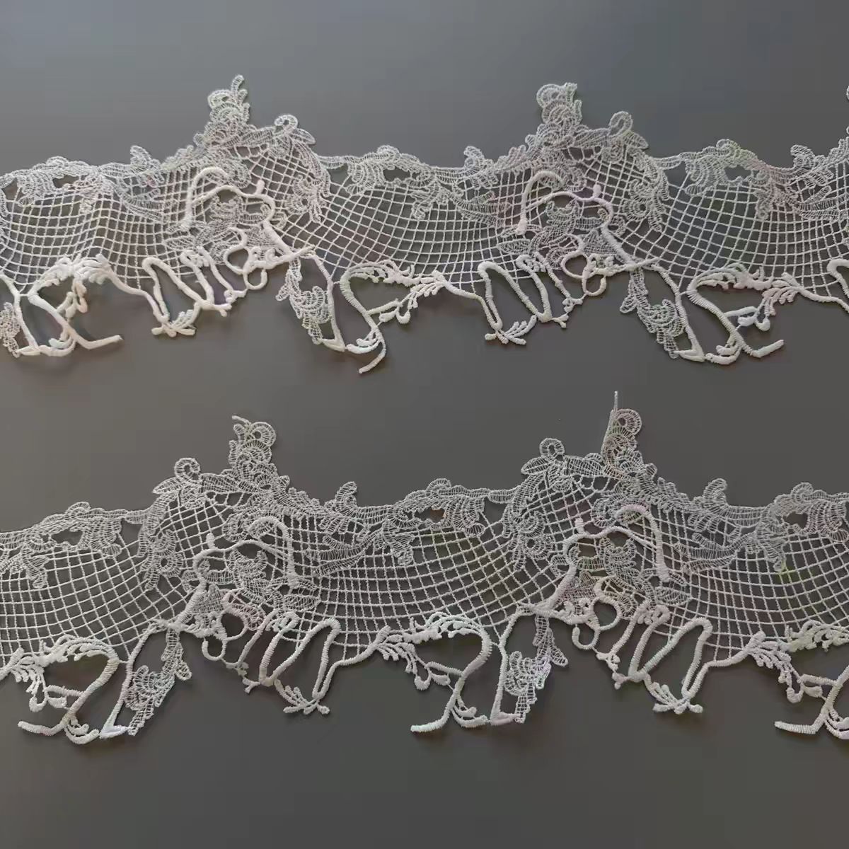 Винтажная кружевая тесьма, ажурная сетка, волнистая кайма, 1 ярд, декор для рукоделия