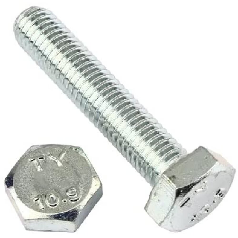 DIN 933 / ISO 4017 Болт с шестигранной головкой и полной резьбой M24 x 65 10.9 Цинк