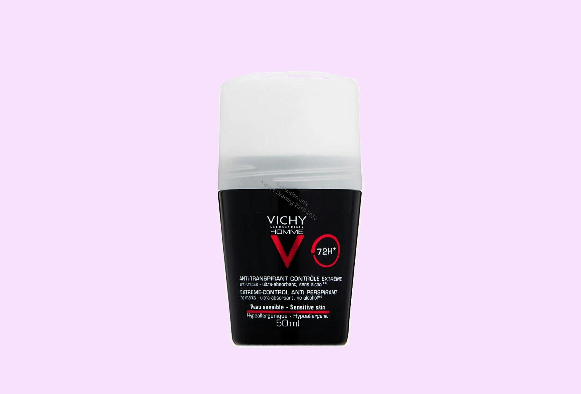 Дезодорант против избыточного потоотделения VICHY "72h HOMME", 50 мл
